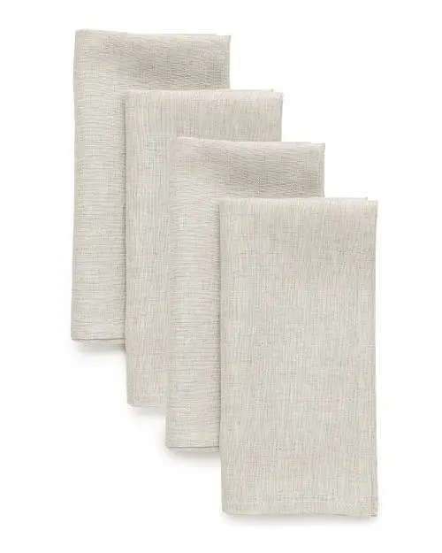 SOLINO HOME Linen Dinner Napkinsathena - Light Natural