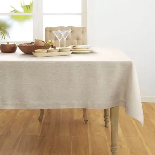 SOLINO HOME Linen Tableclothathena - Light Natural
