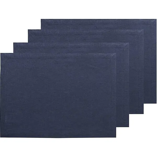 SOLINO HOME Linen Placematsfete - Navy