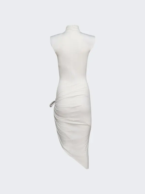 AREA Crystal Knot Draped Midi