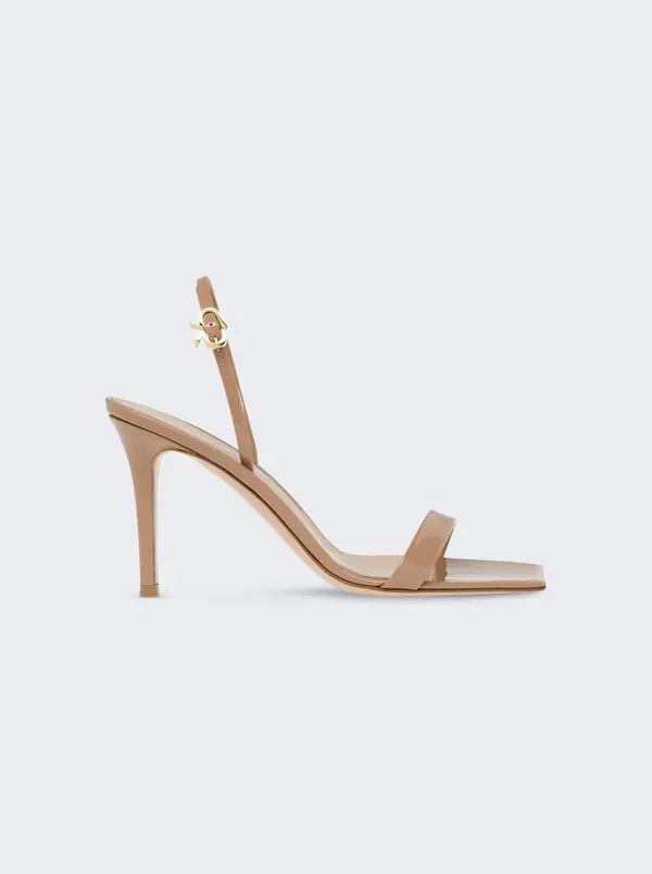 GIANVITO ROSSI Ribbon Stiletto 85 Sandal - Nude