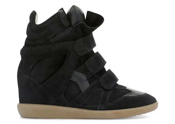 Isabel Marant Étoile Bekett Leather Wedge Sneakers - Black