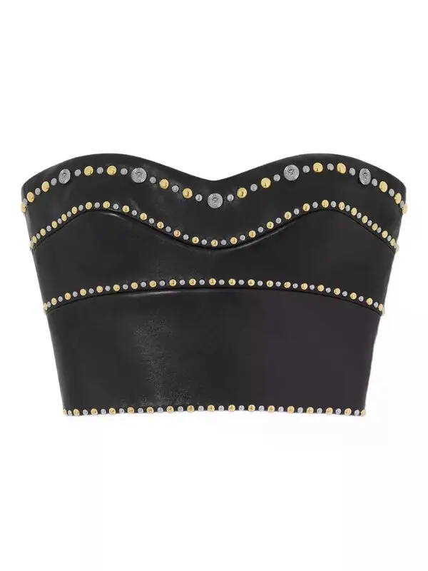 Versace Studded Leather Top