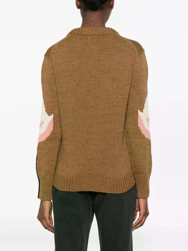 Chloé Intarsia-knit Sweater - Brown