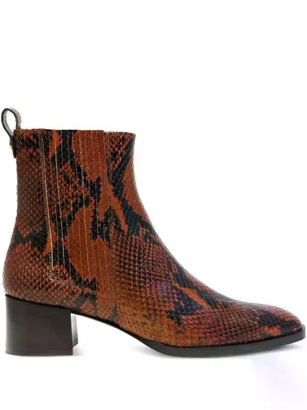 Roberto Festa Leda Python-print Heeled Boots