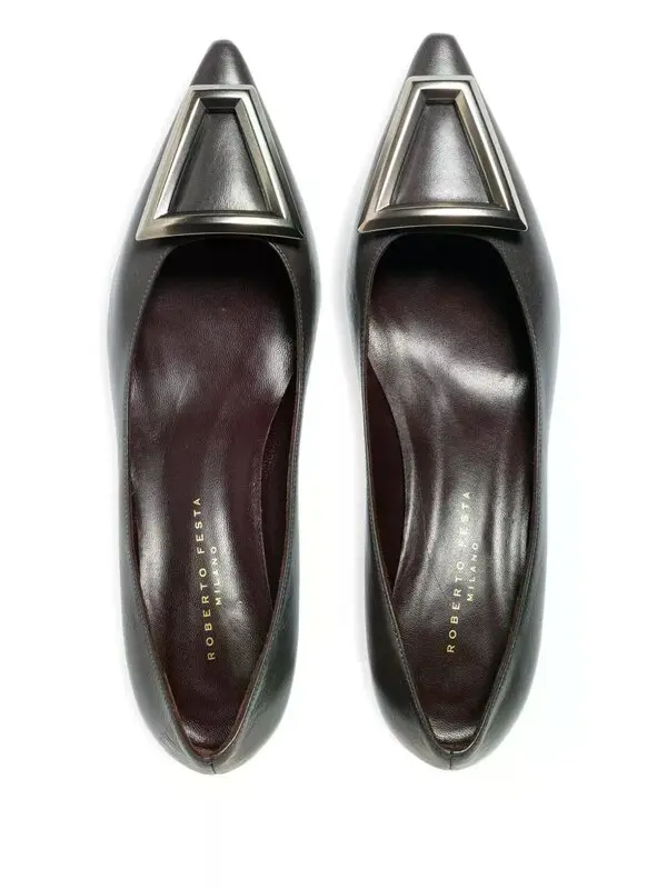 Roberto Festa Pumps With Silver-tone Accessory - Grey