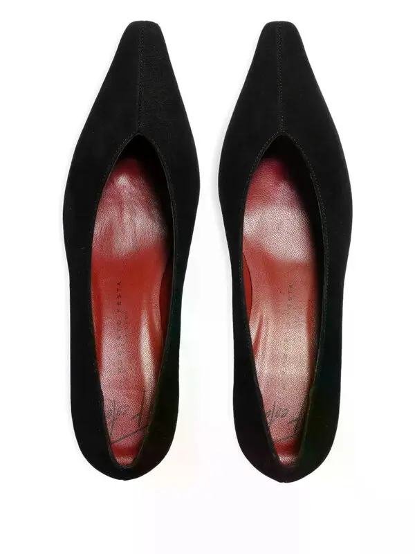 Roberto Festa Falira Suede Pumps - Black
