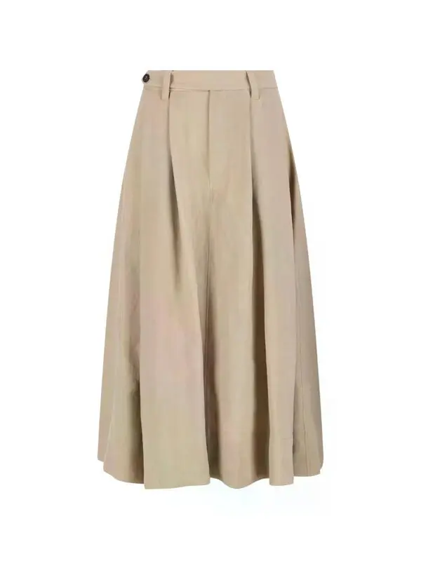 Brunello Cucinelli Pleated A-line Midi Skirt