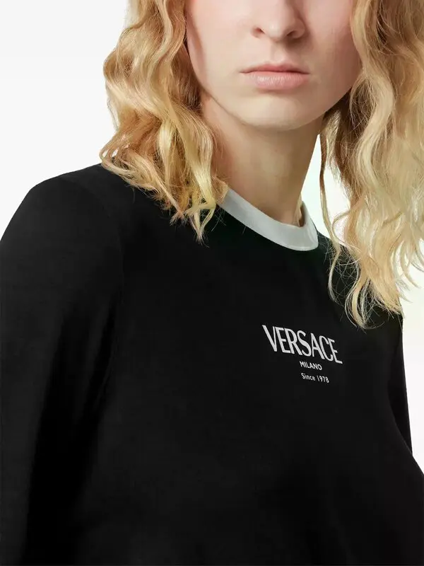 Versace Logo Detail Long-sleeve T-shirt