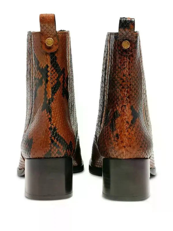 Roberto Festa Leda Python-print Heeled Boots