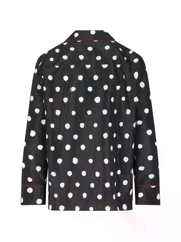 Fendi Polka-dot Piped Shirt - Black