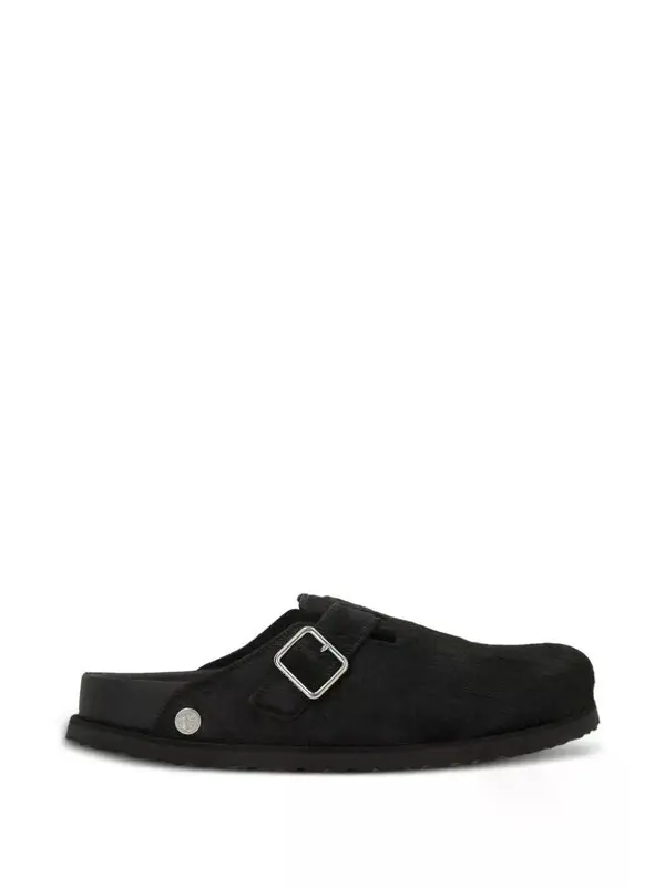 BIRKENSTOCK Boston Fur Mules - Black