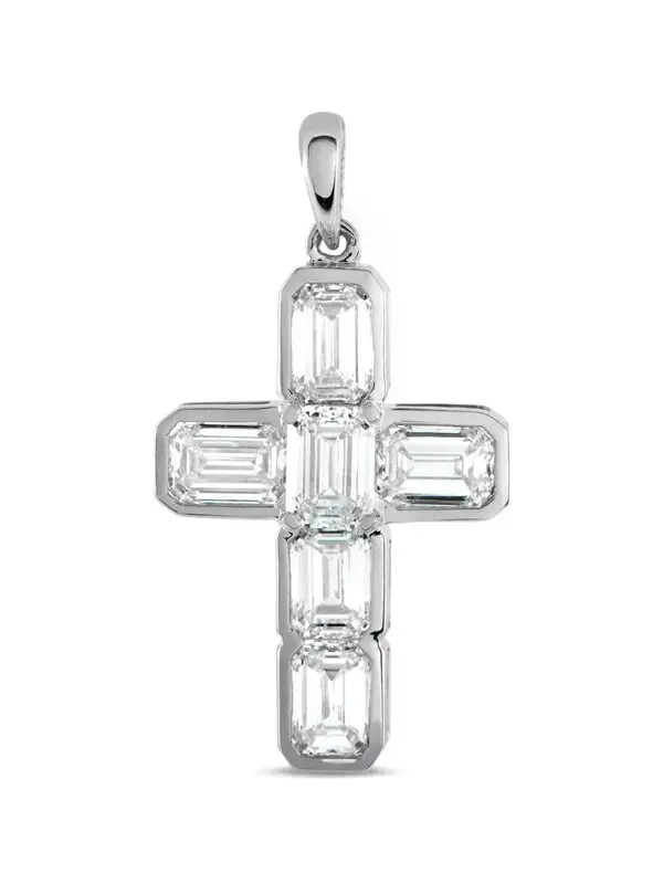 LB EXCLUSIVE Diamond Cross Pendant - Silver