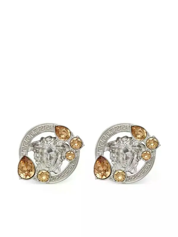 Versace Medusa Stud Earrings - Silver