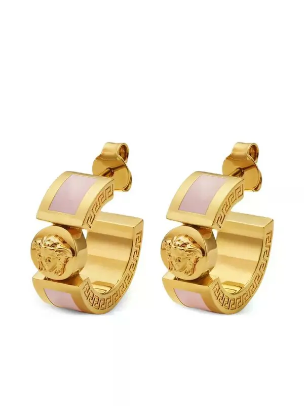 Versace Medusa Greca Earrings - Gold