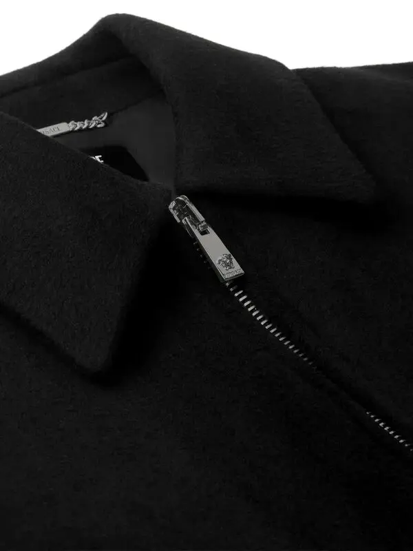 Versace Wool And Cashmere Blend Zip Long-sleeve Jacket