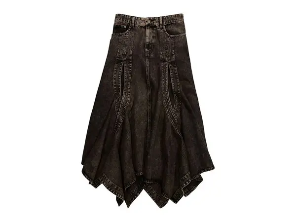 H&m X Glenn Martens Flared Denim Skirt