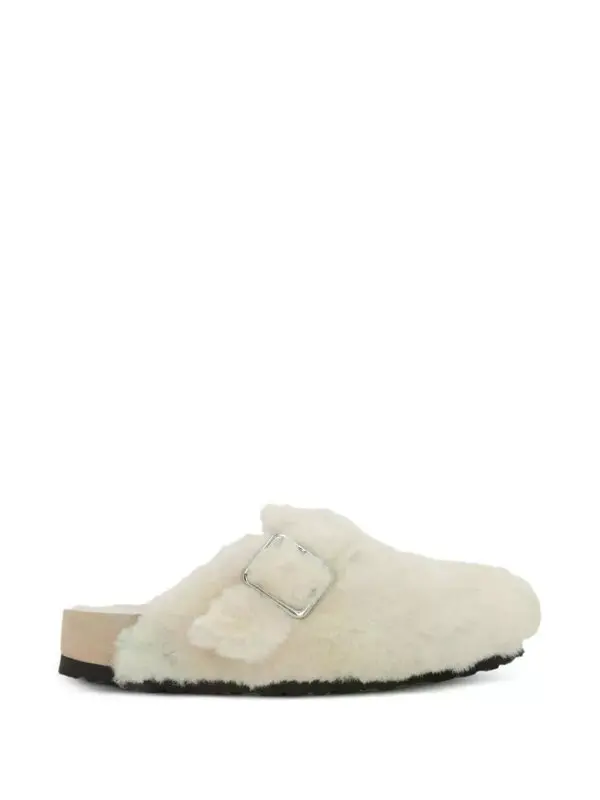BIRKENSTOCK Boston Shearling Mules - Neutrals