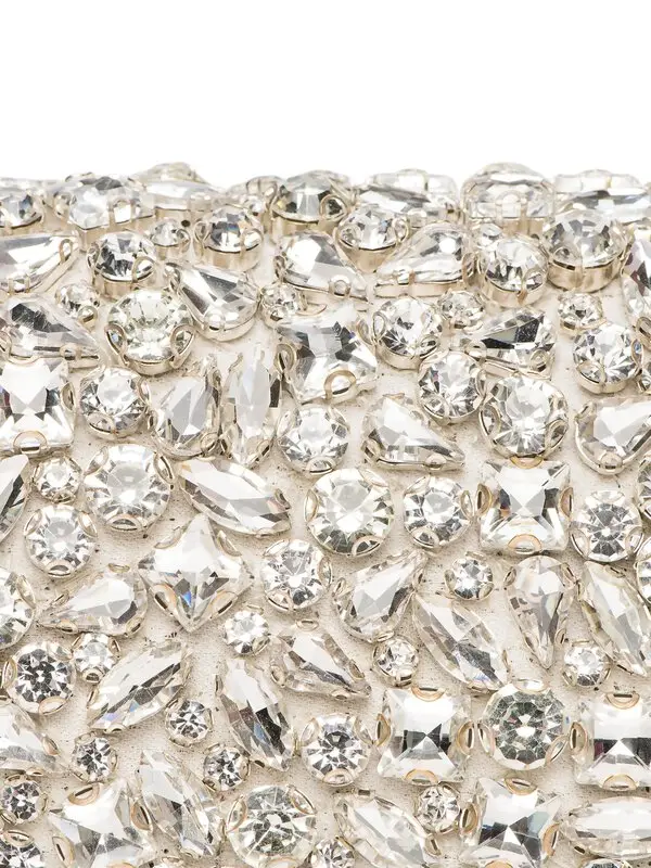 L'Agence Verve Crystal Clutch - Silver
