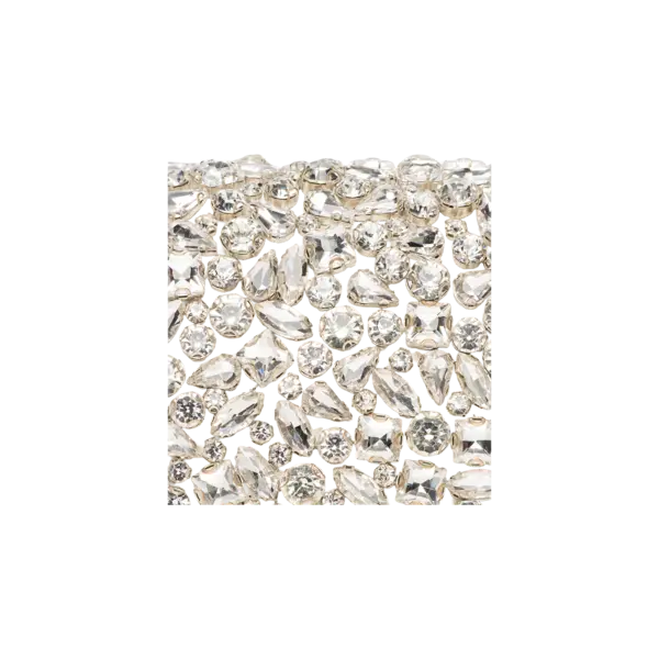 L'Agence Verve Crystal Clutch - Silver