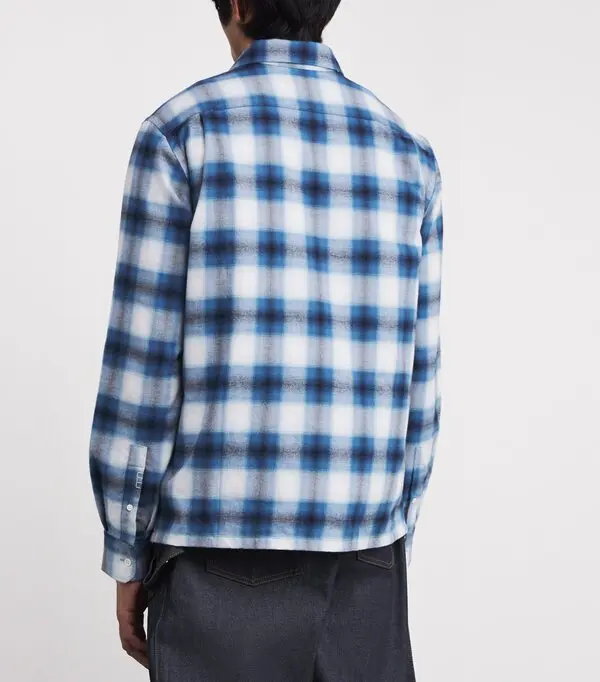 JW Anderson Brushed Gradient-check Overshirt