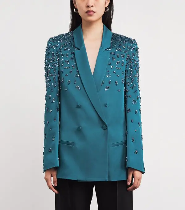 Lapointe Satin Embellished Blazer