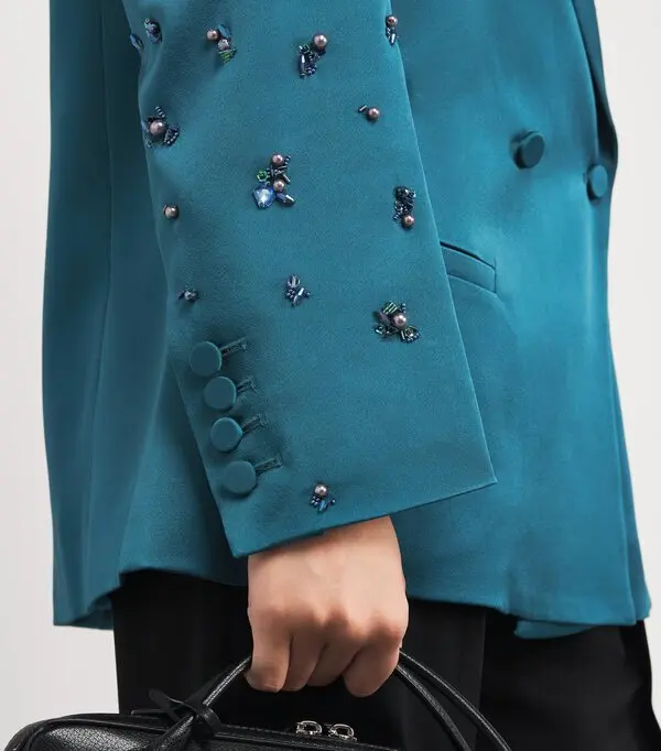 Lapointe Satin Embellished Blazer
