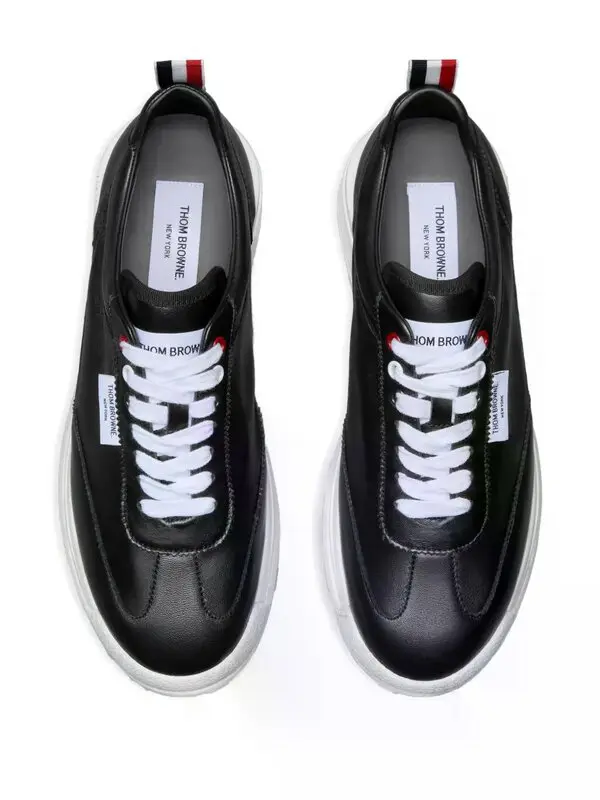Thom Browne Lace-up Leather Sneakers - Black