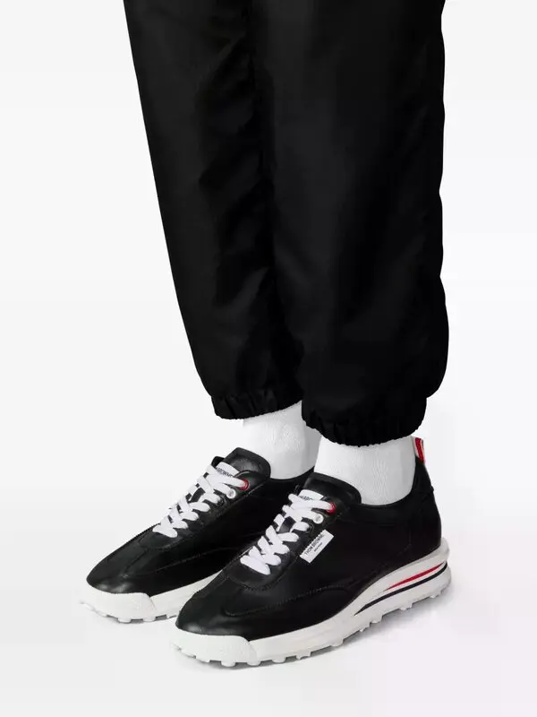 Thom Browne Lace-up Leather Sneakers - Black