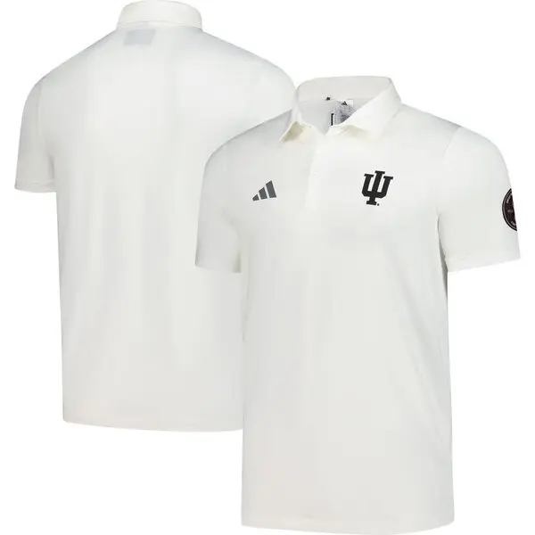 Adidas Indiana Hoosiers Wear Pink Breast Cancer Awareness Polo - White