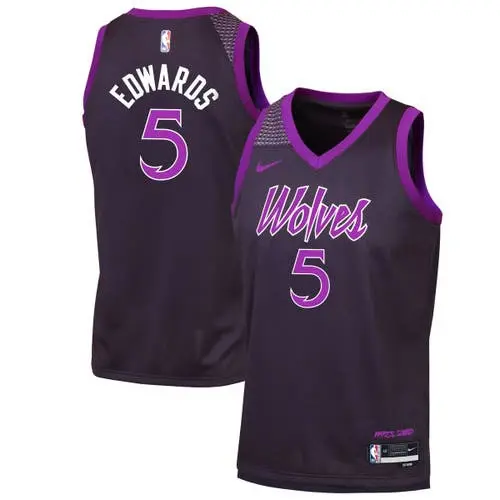 Nike Youth Anthony Edwards Minnesota Timberwolves 2025/26 City Edition Swingman Jersey - Purple