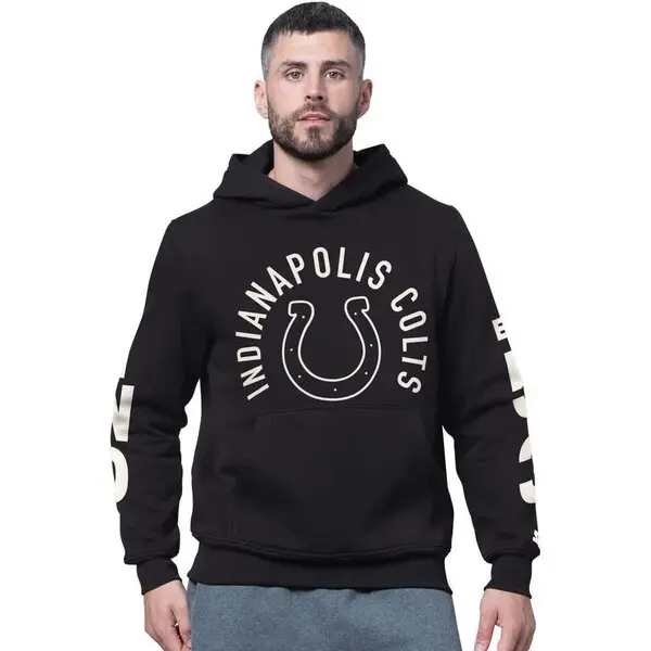 STARTER Indianapolis Colts Handoff Fleece Hoodie Sweatshirt - Black