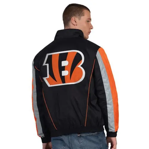 STARTER Cincinnati Bengals Gridiron Half-zip Jacket