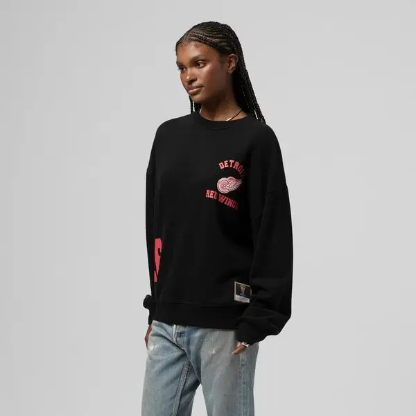 Mitchell & Ness Detroit Red Wings Vintage Crewneck Sweatshirt - Black