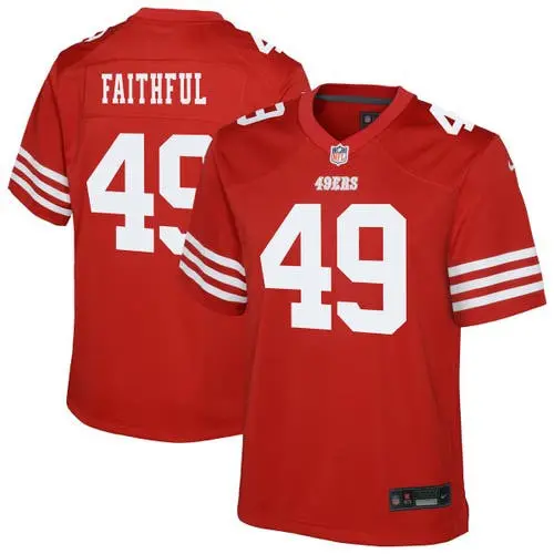 Nike Youth The Faithful San Francisco 49ers Team Game Jersey - Scarlet