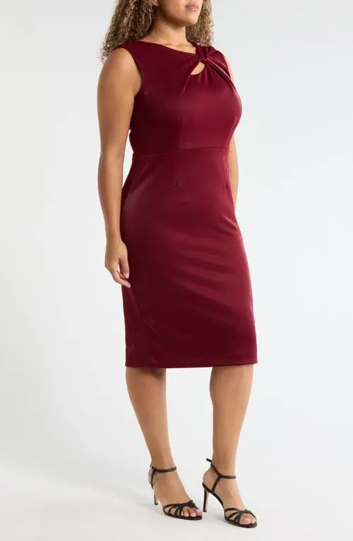 Julia Jordan Knot Neck Sleeveless Midi Dress