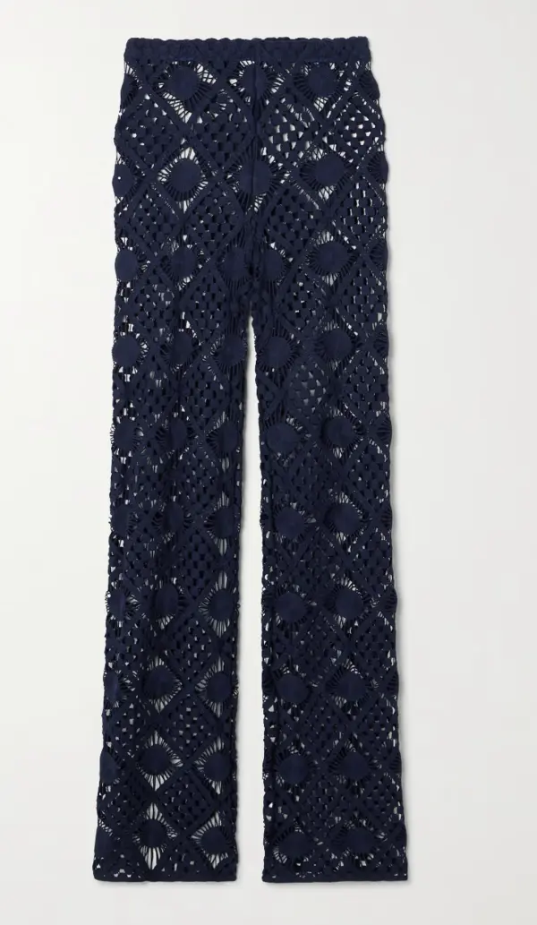 SARA CRISTINA Playa Crocheted Cotton Pants