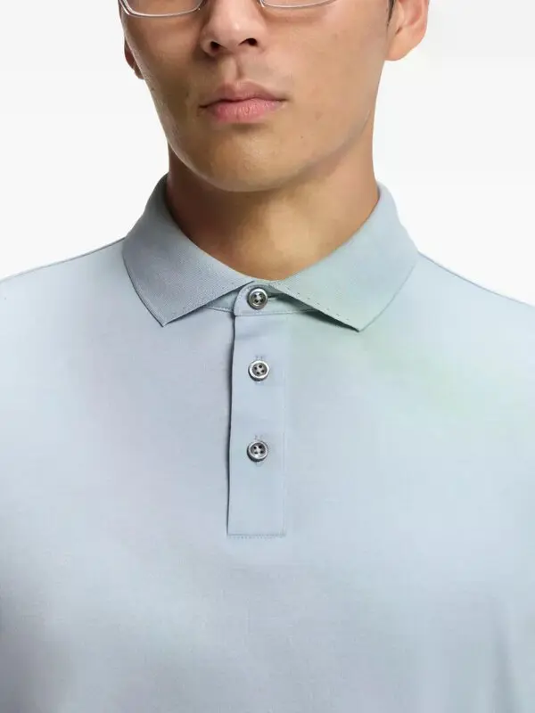 BOSS Buttoned Polo Shirt - Blue