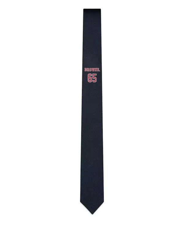 Thom Browne Logo-jacquard Silk Tie - Blue