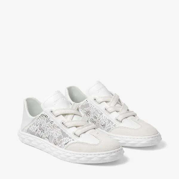 JIMMY CHOO Diamond Light Flex Low Top Sneakers - White