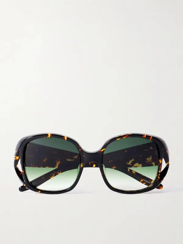 Barton Perreira 007 Round-frame Sunglasses - Tortoiseshell