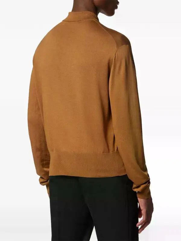 Versace Button-front Collared Cardigan - Brown