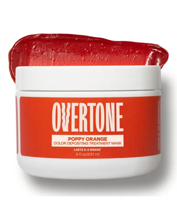 OVERTONE Color Depositing Hair Mask – Semi-permanent Hair Dye + Deep Conditioner - Poppy Orange