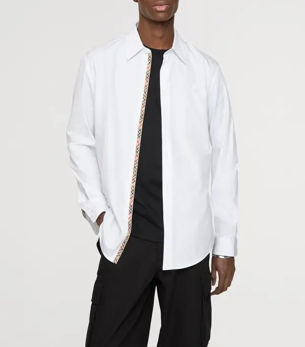Burberry Cotton Check Slim Oxford Shirt
