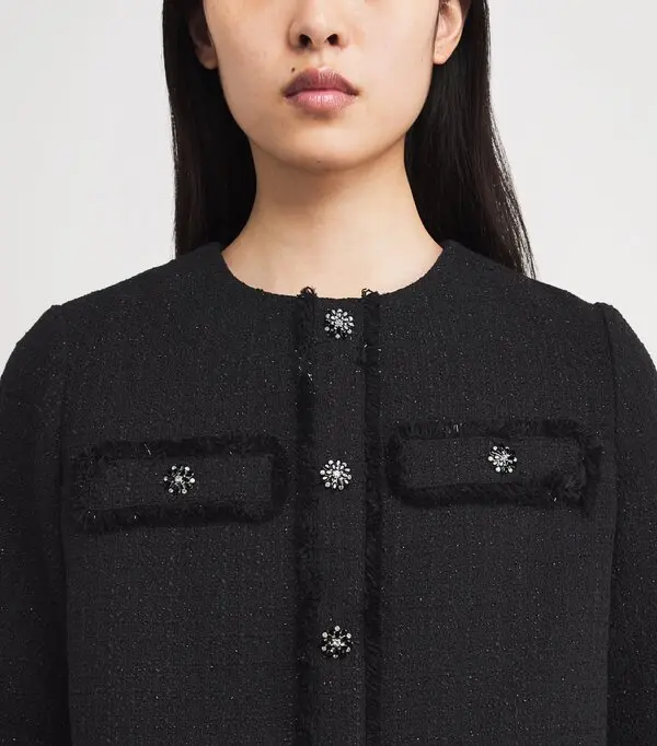 Maje Tweed 2-in-1 Mini Dress