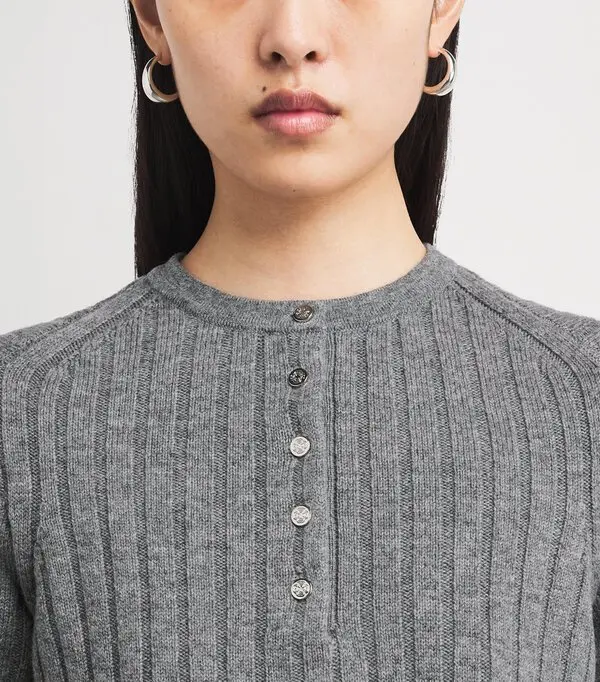 Maje Wool-blend Polo Sweater With Beaded Collar