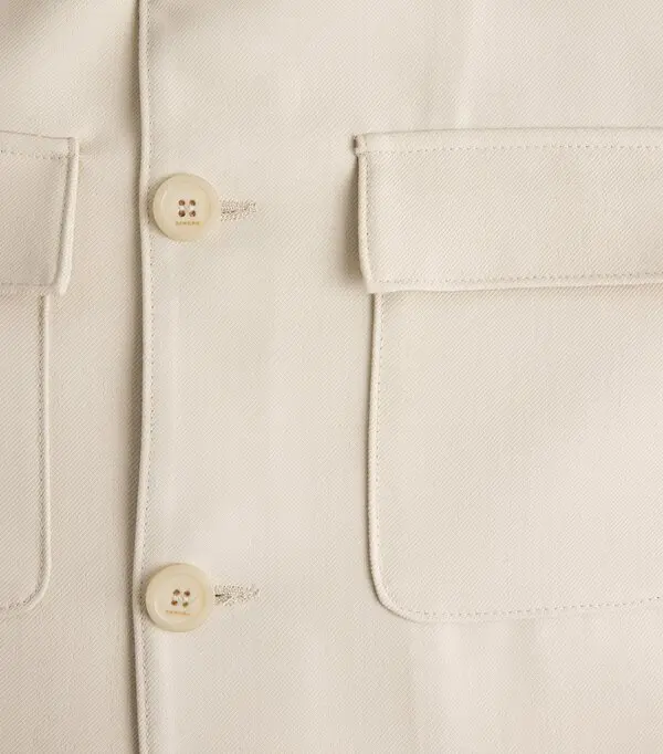 Sandro Pocket-detail Overshirt - Beige