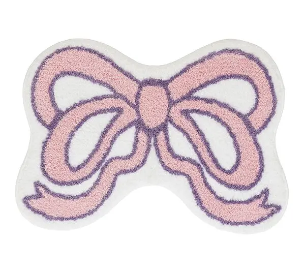 VCNY HOME Pink Bow Shaped Tufted Bath Rug, 18' 27 - One-color