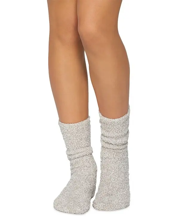 Barefoot Dreams Heathered Socks - Oyster White