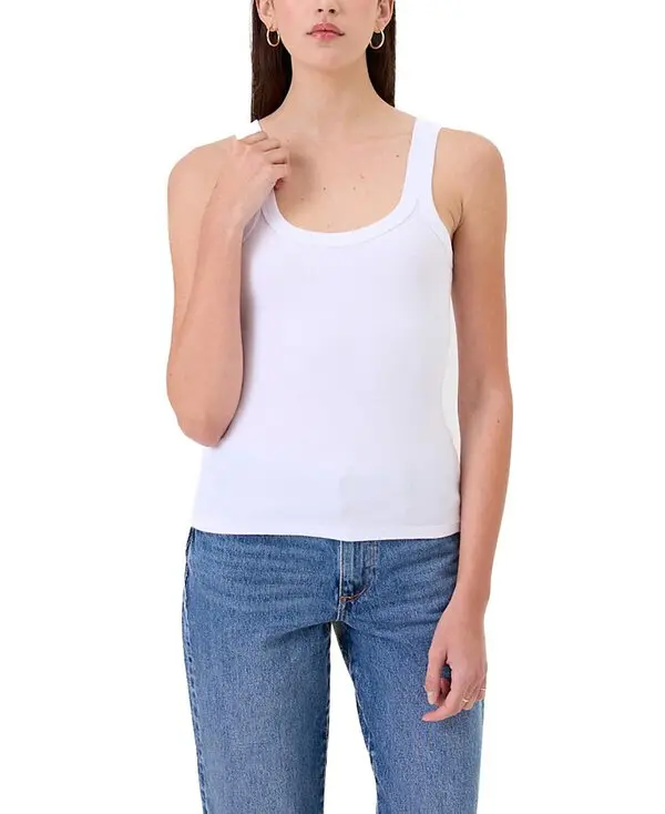 Goldie LeWinter Angeline Ribbed Tank Top - White